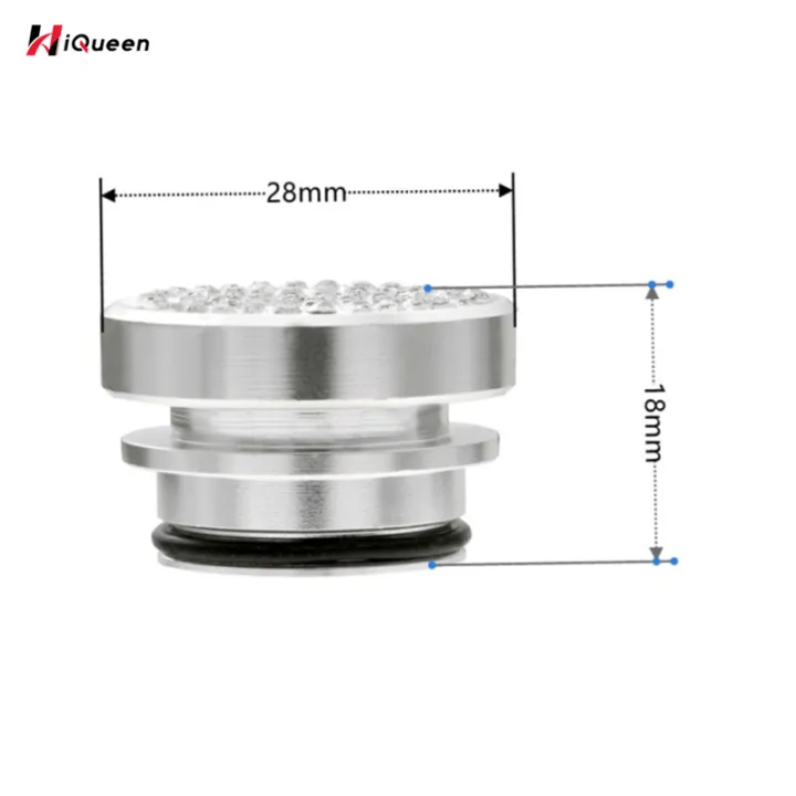 Hiqueen เคสที่จุดบุหรี่ในรถยนต์,อุปกรณ์ตกแต่งภายในที่เสียบเพชรโลหะมี ...