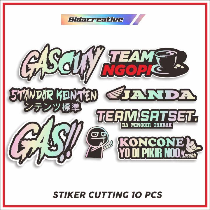 Stiker Viral Motor Gas Gascuy Standar Konten Tanki Motor | Lazada Indonesia