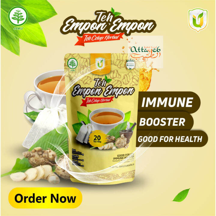 Teh Celup Herbal Empon Empon isi 20 Membantu Meningkatkan Daya Tahan Tubuh, Melancarkan ...