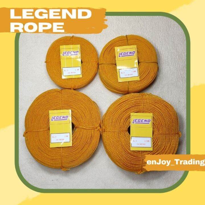 (200meters) LEGEND Polyethylene Rope Lubid No. 2 3 4 5 Small Size ...