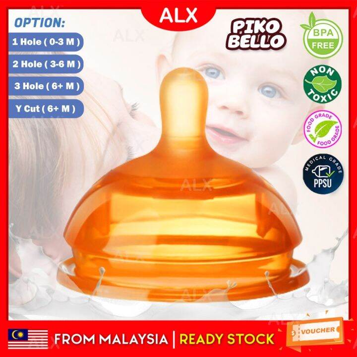 ALX MALAYSIA PIKO BELLO PPSU Anti Colic Teat Nipple Baby Milk Bottle Replace Nipple BPA Free ...