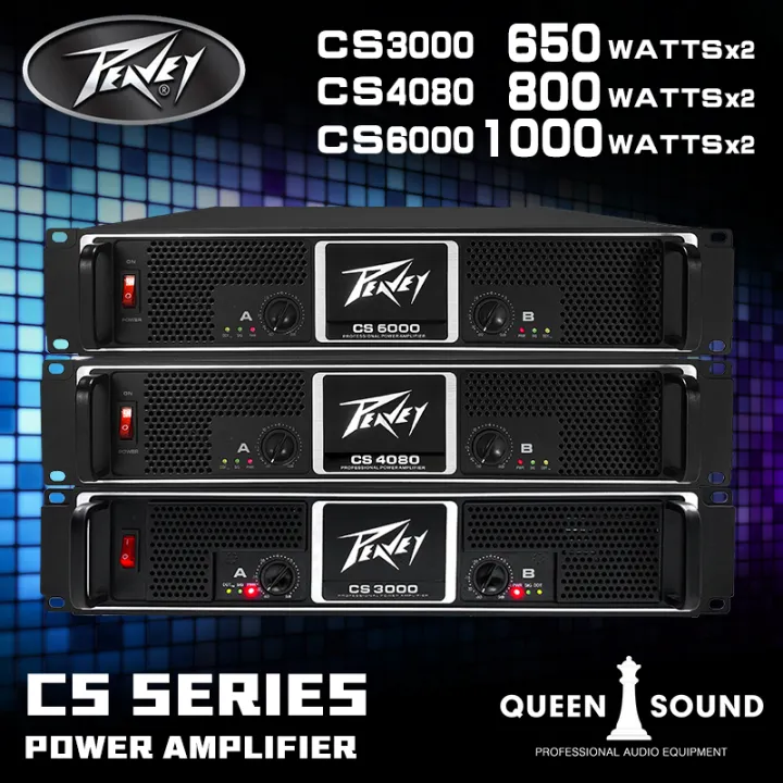 Peavey CS3000 CS4080 CS6000 Audio Amplifier Dua Saluran 8 Ohm 650 800 ...