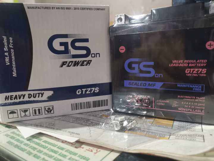 aki kering GTZ-7S siap pakai 7AMPER merek GS on ORIGINAL PCX VARIO 125 ...
