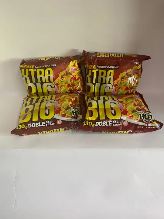 4pcs Payless Extra Big pancit canton extra hot 130g | Lazada PH