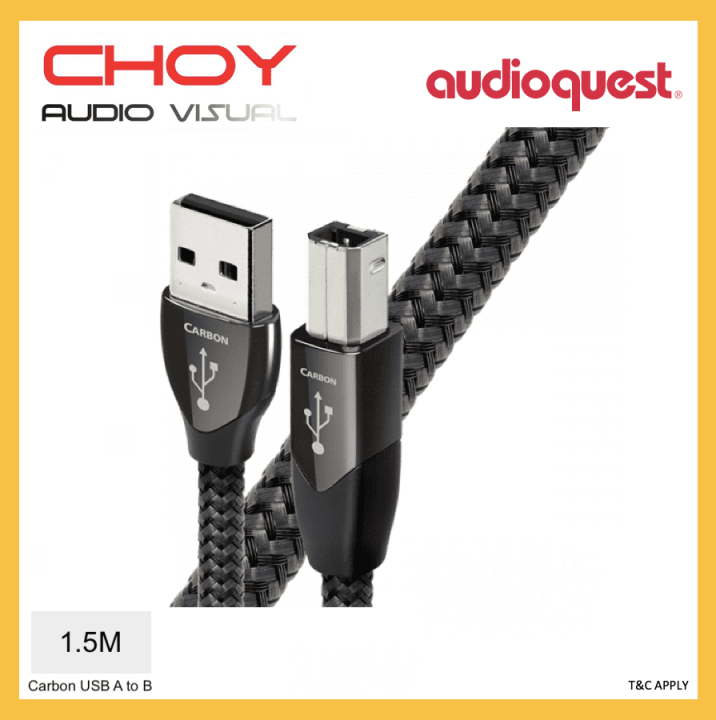 Audioquest Carbon USB Type A to Type B Cable (1.5 Meter) | Lazada