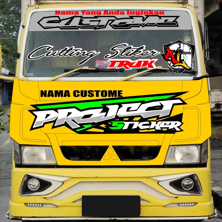 STIKER DEPAN TRUK/STIKER TULISAN DEPAN TRUK/STIKER CUSTOME/STIKER ...