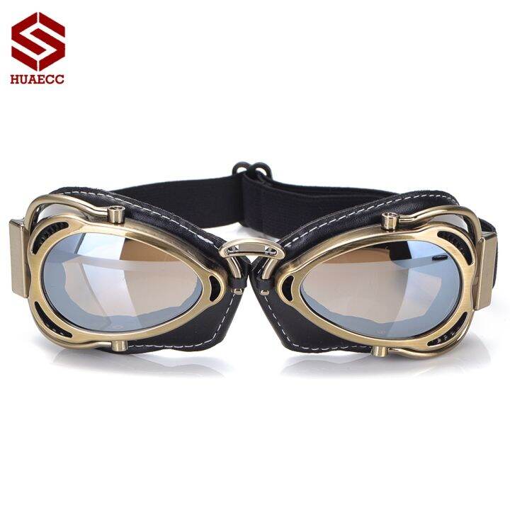 Glasses Retro Motorcycle Helmet Helmets Goggles Cafe Racer - Motorcycle ...