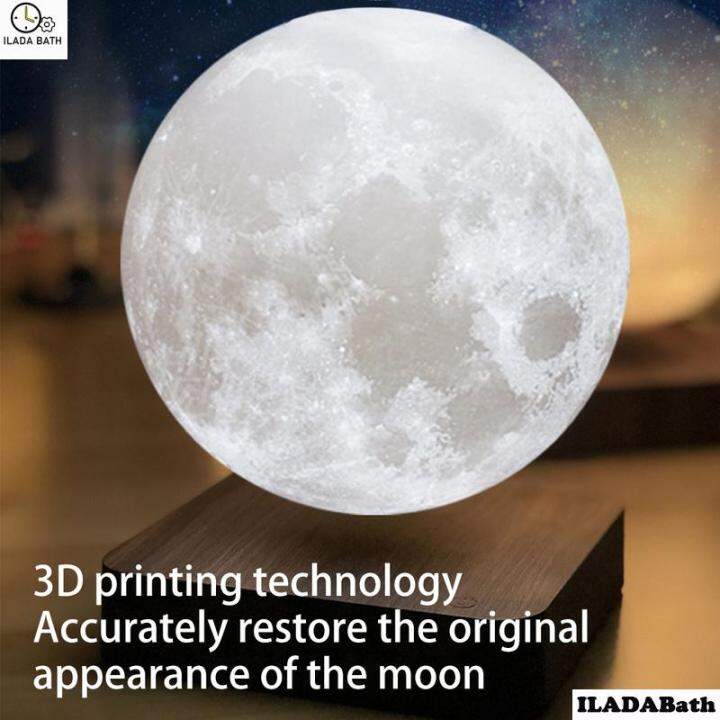 Levitating Moon Lamp for Christmas Gift 3 Colors Lunar Light Floating ...