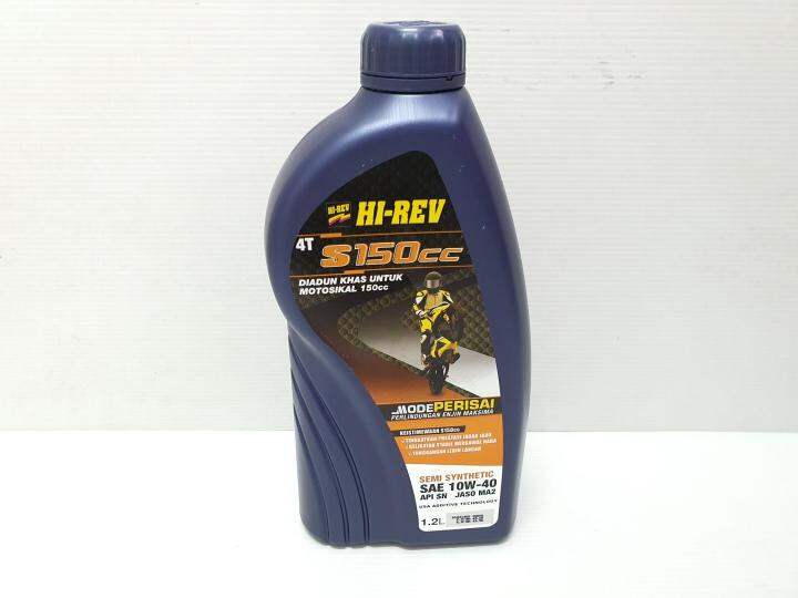 HI-REV OIL – SEMI SYNTHETIC 4T 10W-40 (FOR 150CC) | Lazada