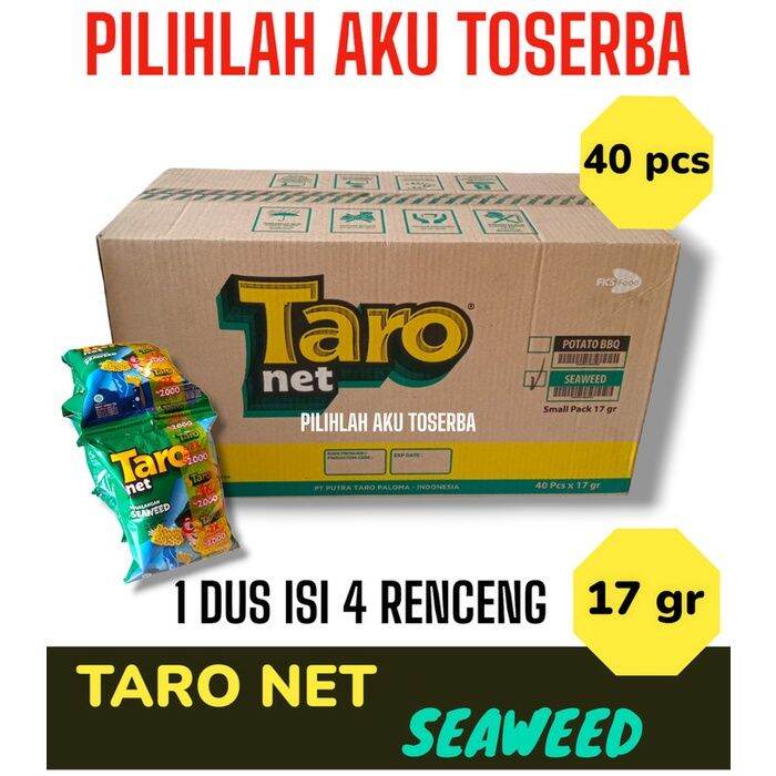 Taro NET Snack SEAWEED RUMPUT LAUT RENCENG - ( HARGA 1 DUS ) | Lazada Indonesia