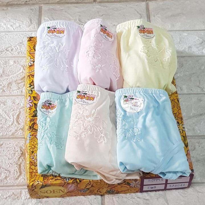 Soen Panty in Bikini for Ladies Embroidery Large ( 6pcs ) random color ...