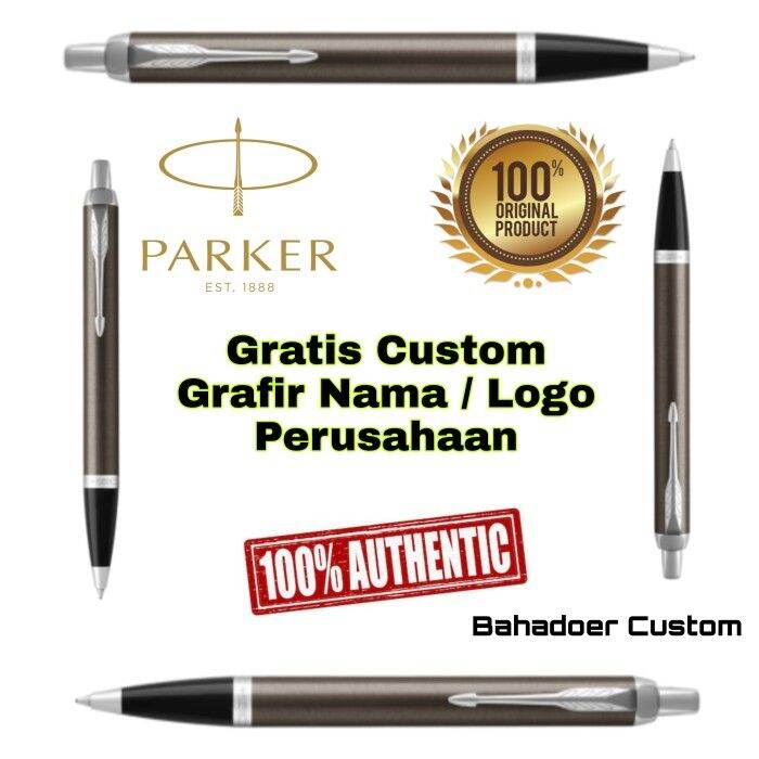 TERBARU PULPEN SIGNATURE PARKER ORIGINAL IM GREY EXSPRESO GRATIS CUSTOM ...