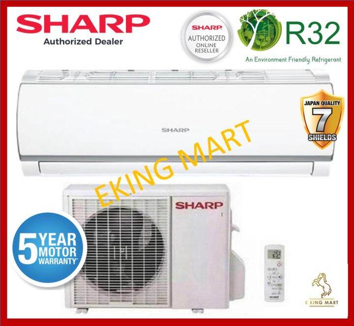 SHARP R32 1.0HP Air-Conditioner Penyawa Angin AHA9WCD With Quiet ...