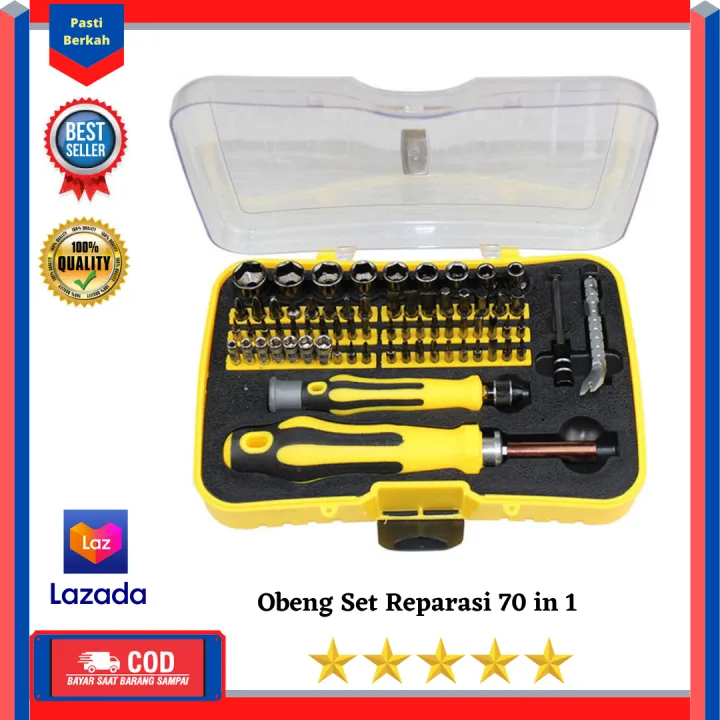 Set Obeng Reparasi 70 in 1 - untuk membuka berbagai jenis baut dan ...