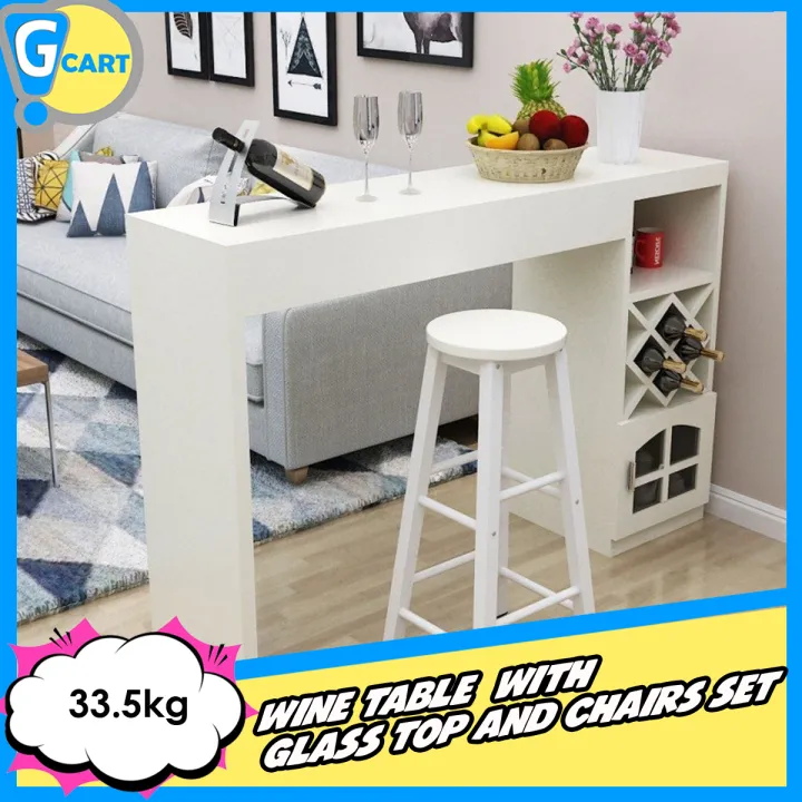 Wine Table Bar Table 30*120 Table Bar Counter Table 1 Stool Home ...