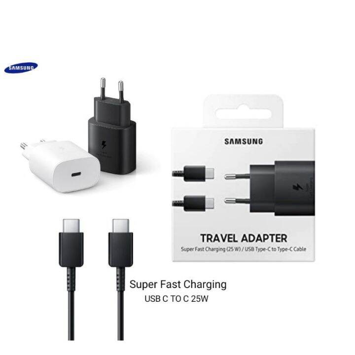 SAMSUNG TRAVEL ADAPTER SUPER FAST CHARGING 25W USB TYPE-C To TYPE-C ...