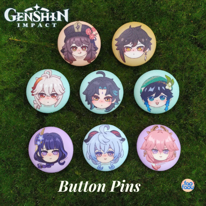 [BUTTON PINS] Genshin Impact - 1.25inches - Matte Finish | Lazada PH