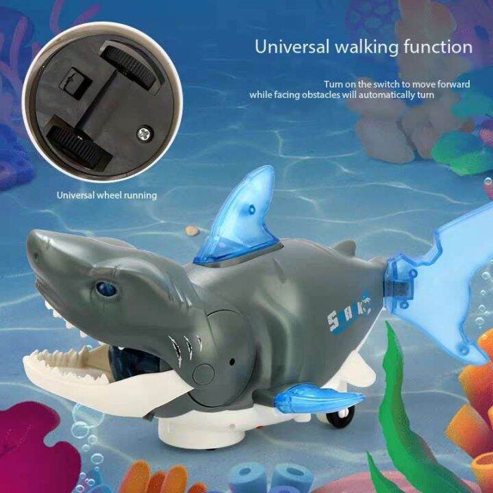 YW Colored Fish Toy Moving Shark with Light and Sounds | Lazada PH