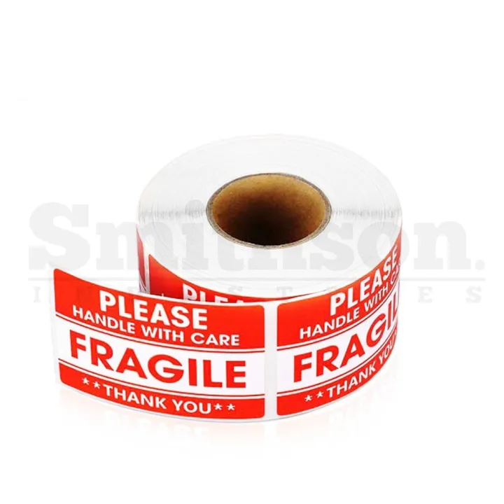 COD 2x3 Inches 500Pcs/Roll Packing Warning Sticker Fragile Red Fragile ...