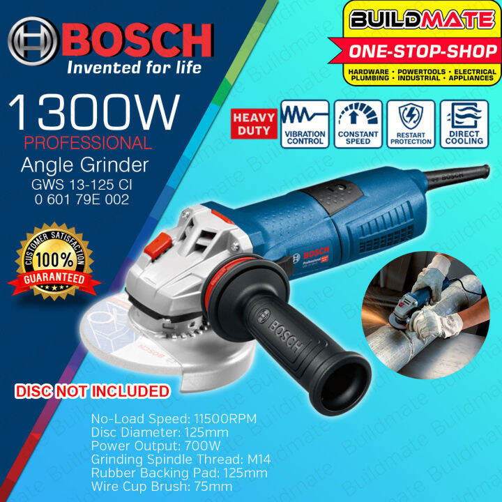 Bosch Professional 1300W 125mm Angle Grinder Kickback Stop Anti ...