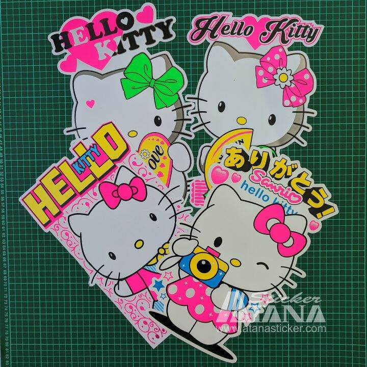 Stiker Printing Sablon Jumbo Vinyl Hello Kitty Kartun Anime Imut Cantik ...