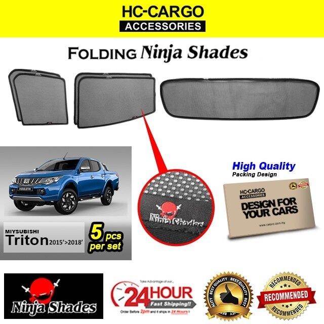 Mitsubishi Triton 2015 - 2018 Magnetic Ninja Shades Sunshade (5pcs ...