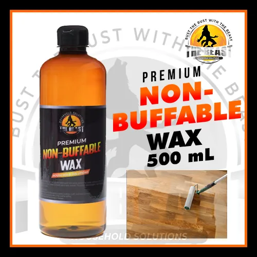 THE BEAST Non Buffable Wax 500ML (Great for wooden floor, laminated ...
