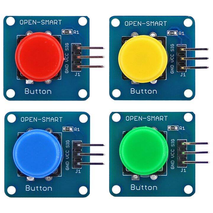 OPEN-SMART 4PCS Big Key Button Module kit Active High Level OUTPUT for ...