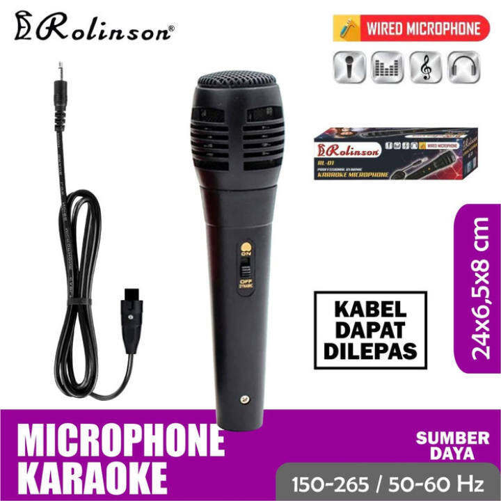 MIC KABEL ROLINSON RL 01 / MICROPHONE ROLINSON RL-01 / RL01~grandmax ...