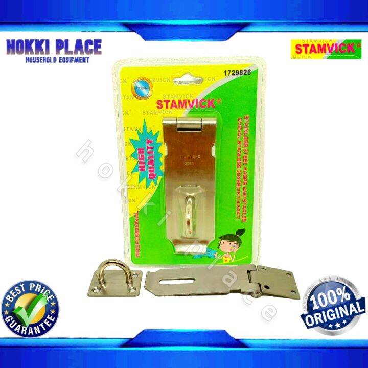Overvall stainless 4 inch STAMVICK grendel cantelan gembok kunci pintu ...