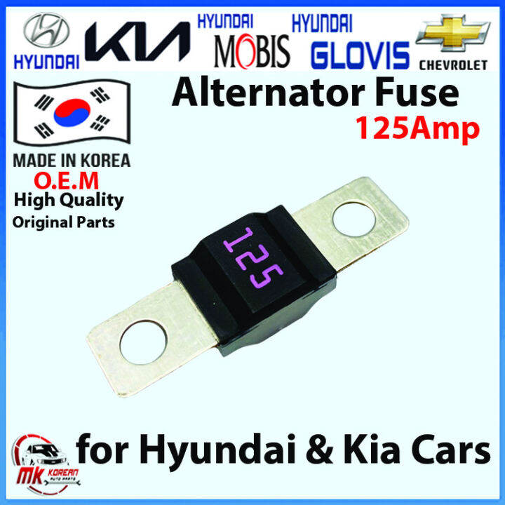 [OEM] Alternator Fuse. 125 Amp. for Hyundai & Kia Cars. 125 Amp. High ...