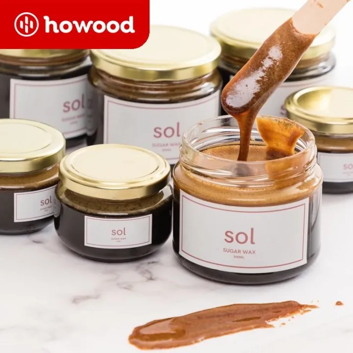 Sol Sugar Wax Hair Removal Sugaring Wax Kit- 100 Organic Hot / Cold ...