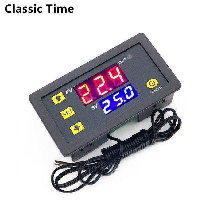 W3230 12V 24V AC110-220V Probe line 20A Digital Temperature Control LED Display Thermostat With ...