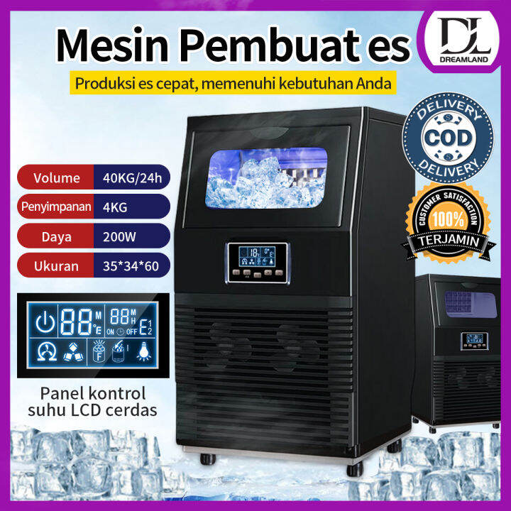 Mesin Es Cube 40kg/Hari Mesin Pembuat Es Ice Cube Maker Untuk Cafe ...
