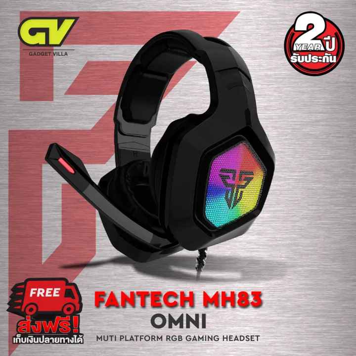 FANTECH MH83 OMNI Headset for Mobile Gaming หูฟังเกมมิ่ง แฟนเทค ไฟ RGB ...