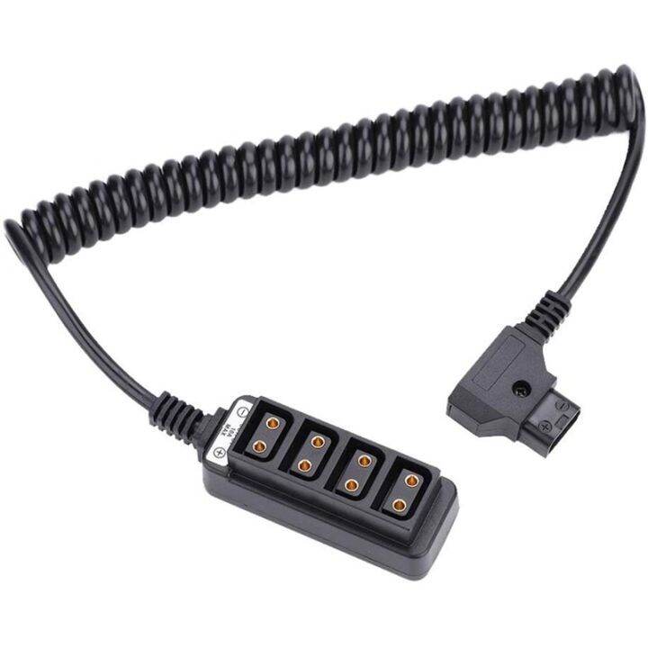 Male D-Tap B Type Splitter Power Tap to 4-Port Female P-Tap Hub Adapter ...