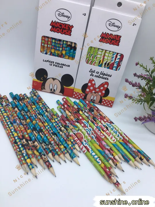 Minnie & Mickey pencil 12pcs | Lazada PH