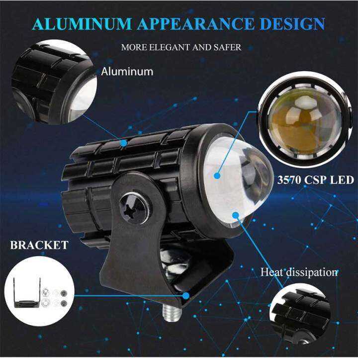 Lampu Tembak Laser Buat Motor Led D2 Mini 2 Warna Lampu Spotlight Led ...