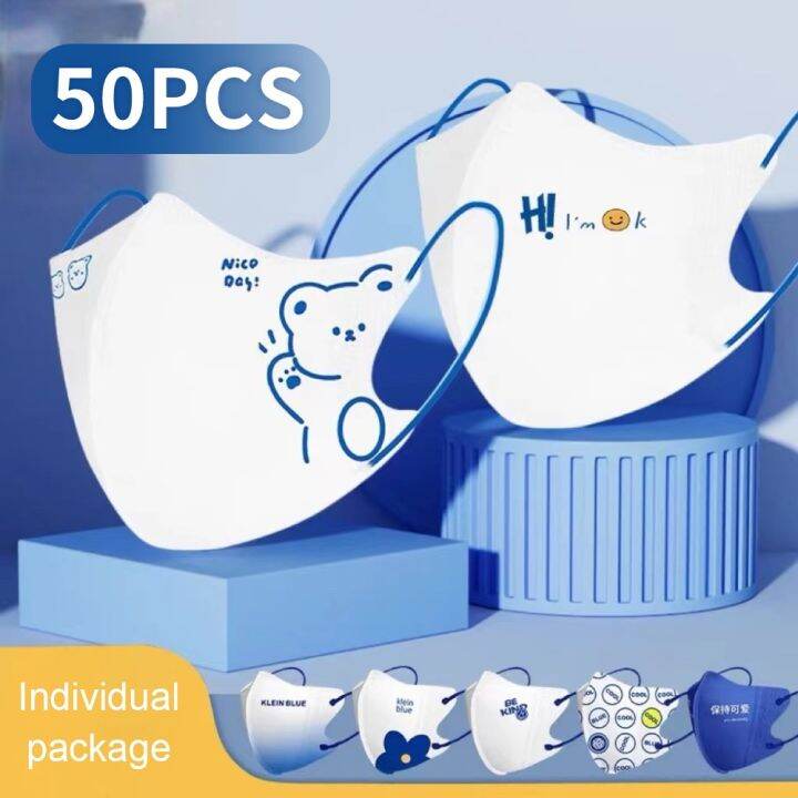 Hourser [2022 New] n95 safetyware face mask 3d立体印花 Klein blue colors ...