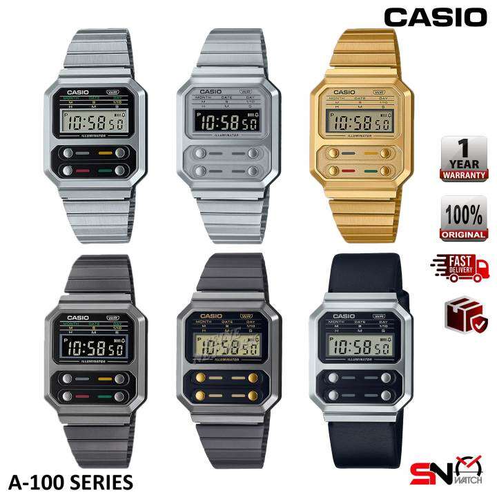Casio A100WE A100WEG A100WEGG Vintage Series Unisex Watch Fashion Sport ...