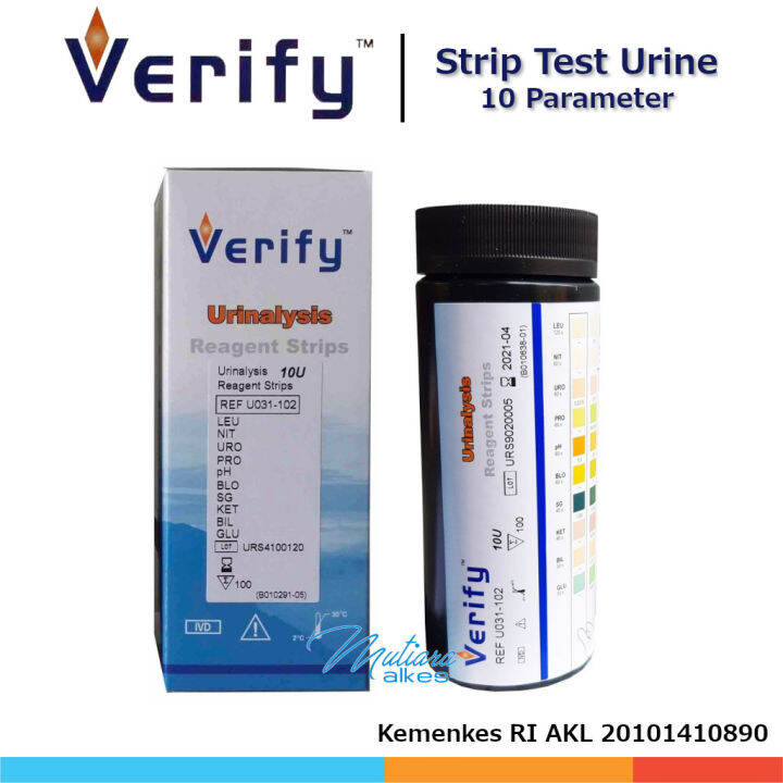 VERIFY Strip Test Urine Verify Urinalysis Reagent Strip 10 Parameter ...