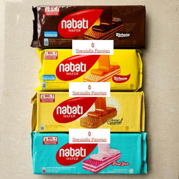 PROMO!! NABATI WAFER BESAR RICHEESE RICHOCO PINK LAVA BUTTER CARAMEL ...