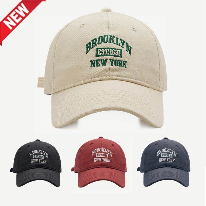 NEW YORK letter embroidery BROOKLYN soft top baseball cap for men ...