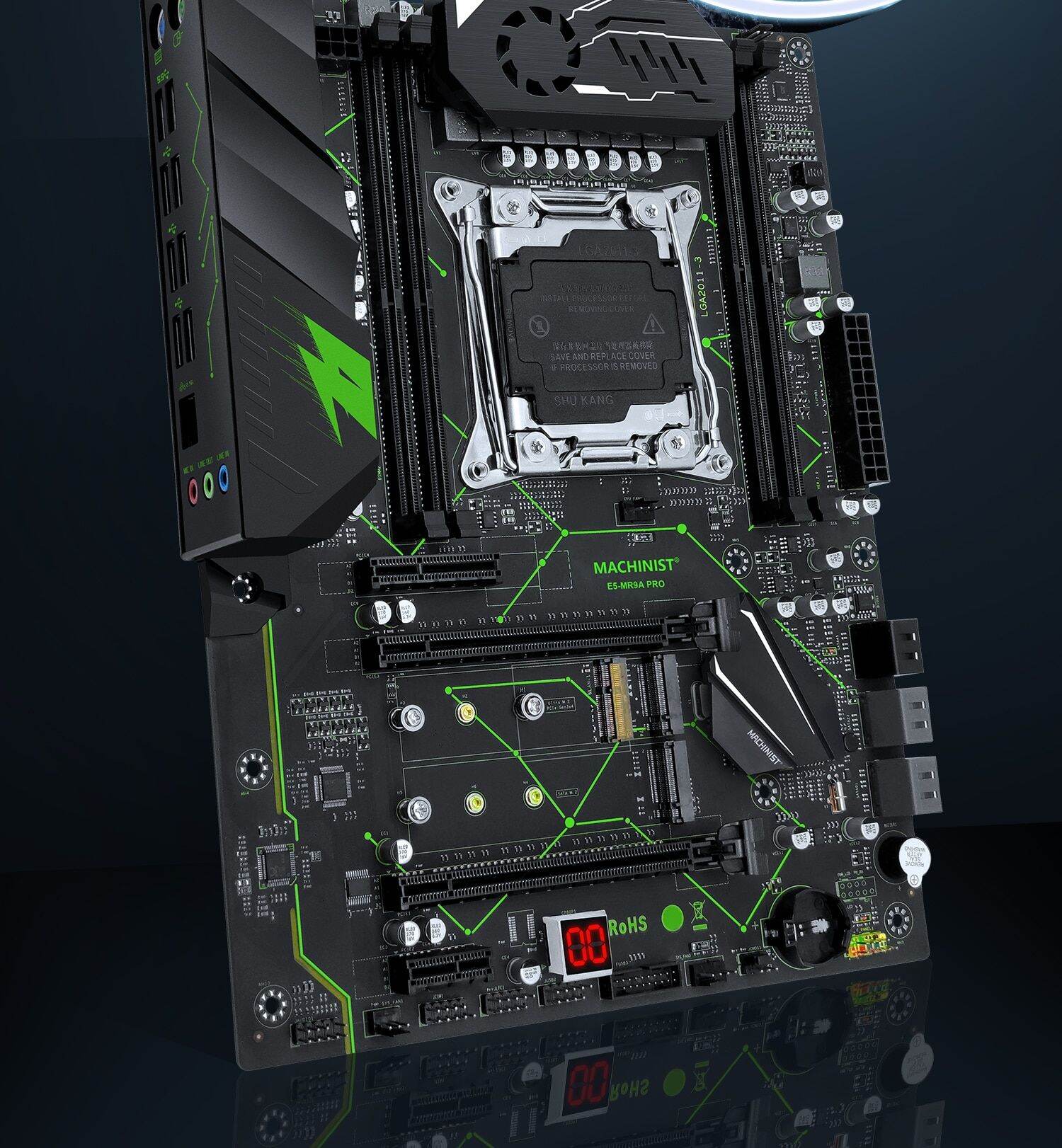 เมนบอร์ดเมนบอร์ดบอร์ดเมนบอร์ดเครื่องสปอต E5 MR9A PRO LGA 2011-3รองรับ ...