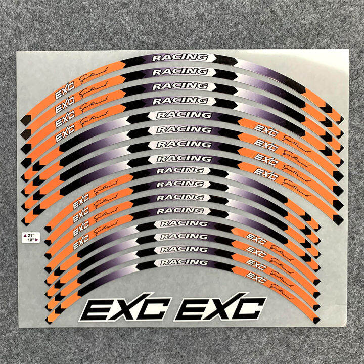 KTM 125 EXC Wheel Rim Reflective Sticker Motorcycle Motorbike Wheel Hub ...