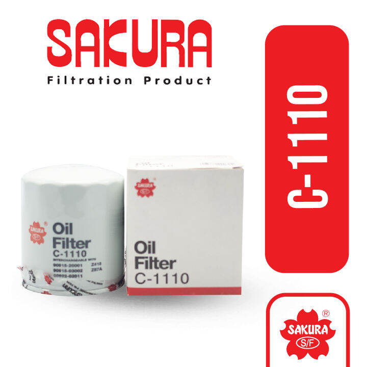 Sakura Oil Filter C1110 for Toyota Innova, Fortuner, Hiace, Hilux (2004 ...