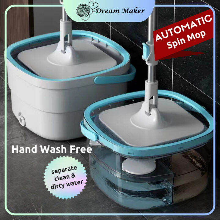 Automatic Spin Mop Separate Clean and Dirty Water Rotating Spin Mop ...