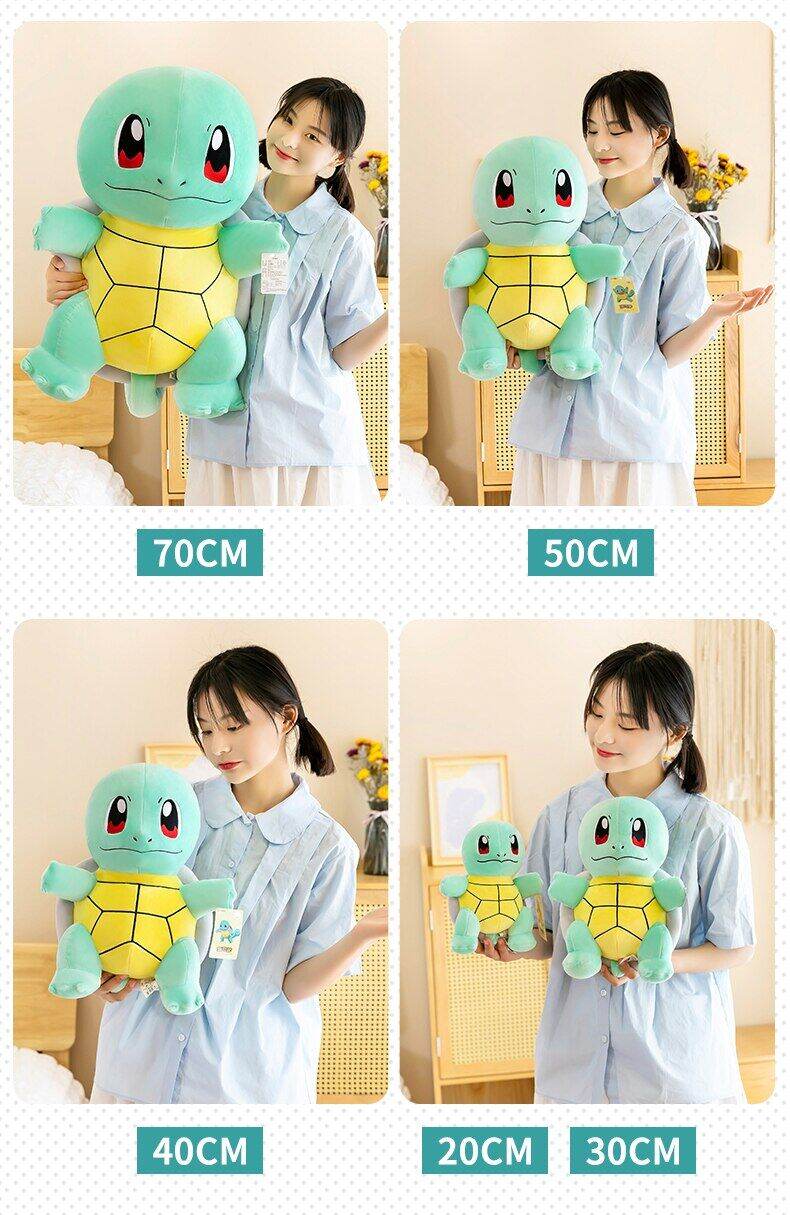 60Cm Squirtle Plush Big Size Pokemon Doll Kawaii Charmander Bulbasaur ...