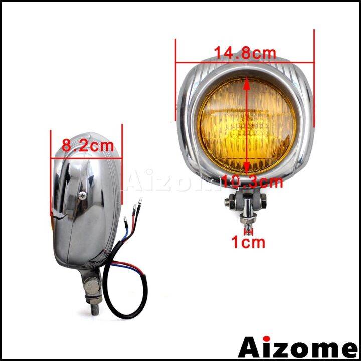 Motorcycle Sealed Beam Electroline Vintage Headlight For Harley Dyna ...