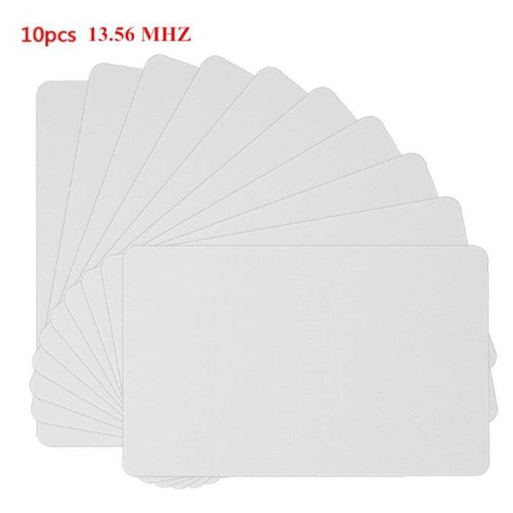 10PCS 13.56MHZ Contactless White PVC Card High Frequency IC Cards RFID ...